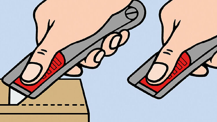 Kartons sicher öffnen, Hände schützen! - BGHW