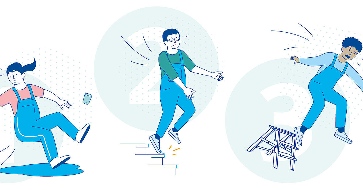 Schwere Stürze - Unfälle am Arbeitsplatz - BGHW